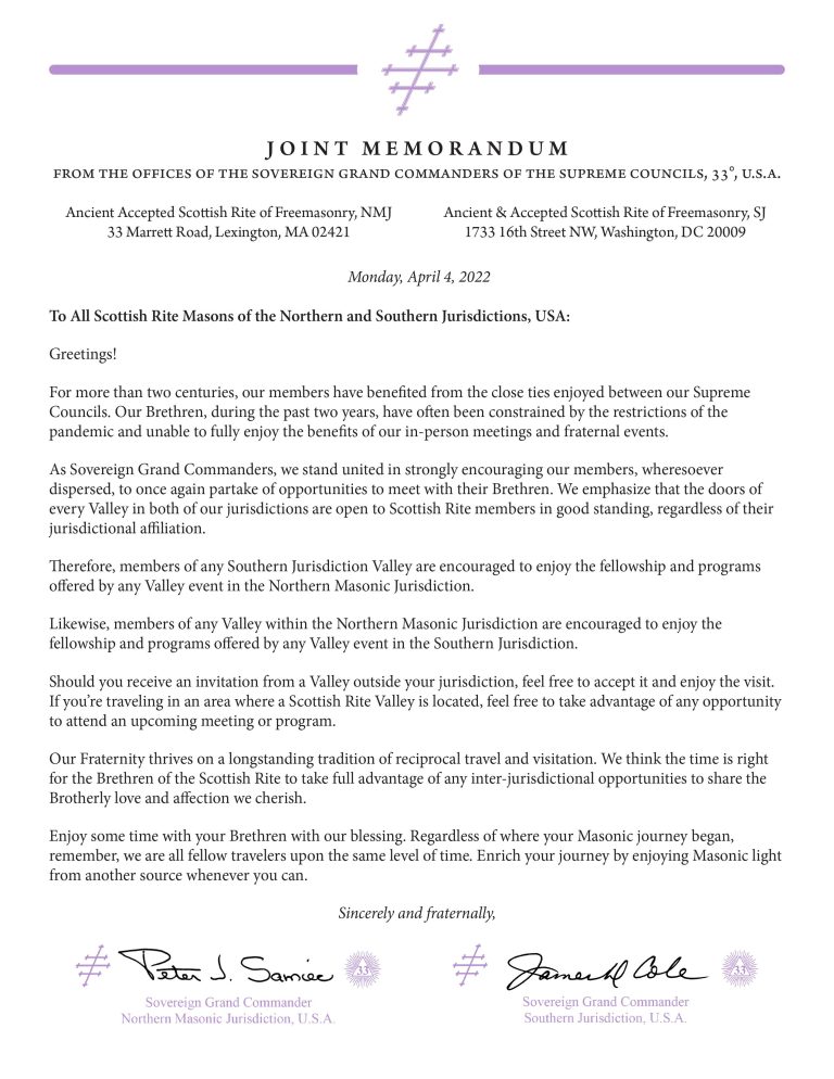 JOINT STATEMENT PROMOTES VISITATION BETWEEN VALLEYS REGARDLESS OF ...